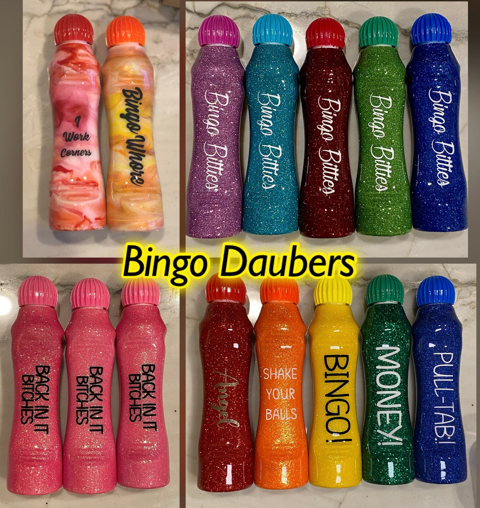 Glittered Bingo Dauber – FluffyFrankCreationsLLC